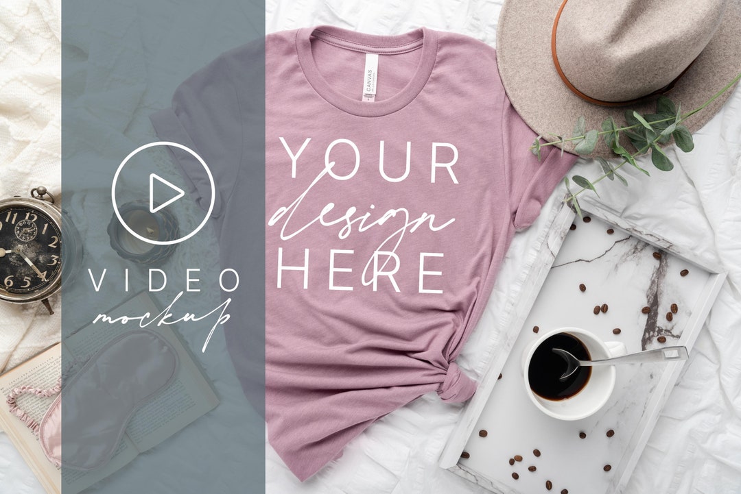 Video Mockup Bella Canvas 3001 Heather Orchid Mockup 3001 - Etsy
