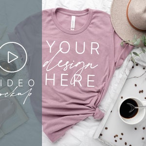 Video Mockup Bella Canvas 3001 Heather Orchid Mockup 3001 - Etsy