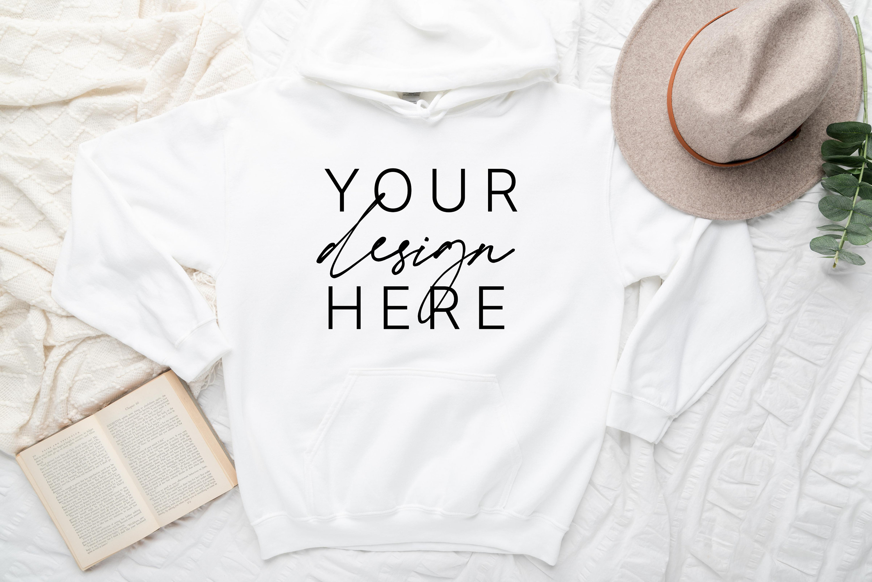 Hoodie Mockup White 18500 Mockup 18500 Flat Lay G185 Etsy