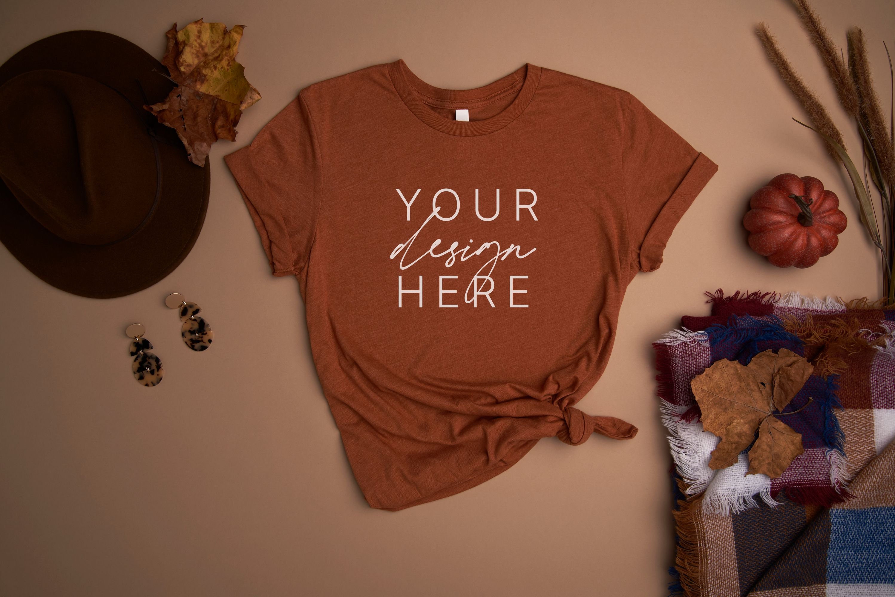 Bella Canvas 3001 Heather Autumn Mockup Fall Heather Autumn | Etsy