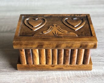 Wooden Secret Puzzle Box - Etsy