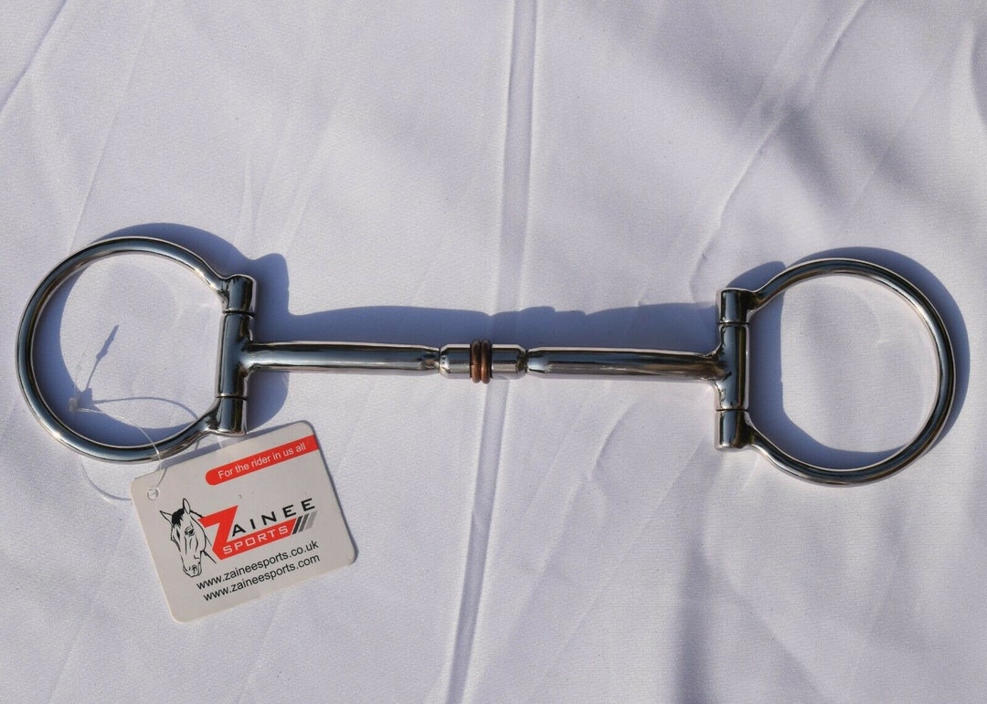 Western Dee Ring Copper Roller Inlay Degree Mullen Barrel Horse Bit ...