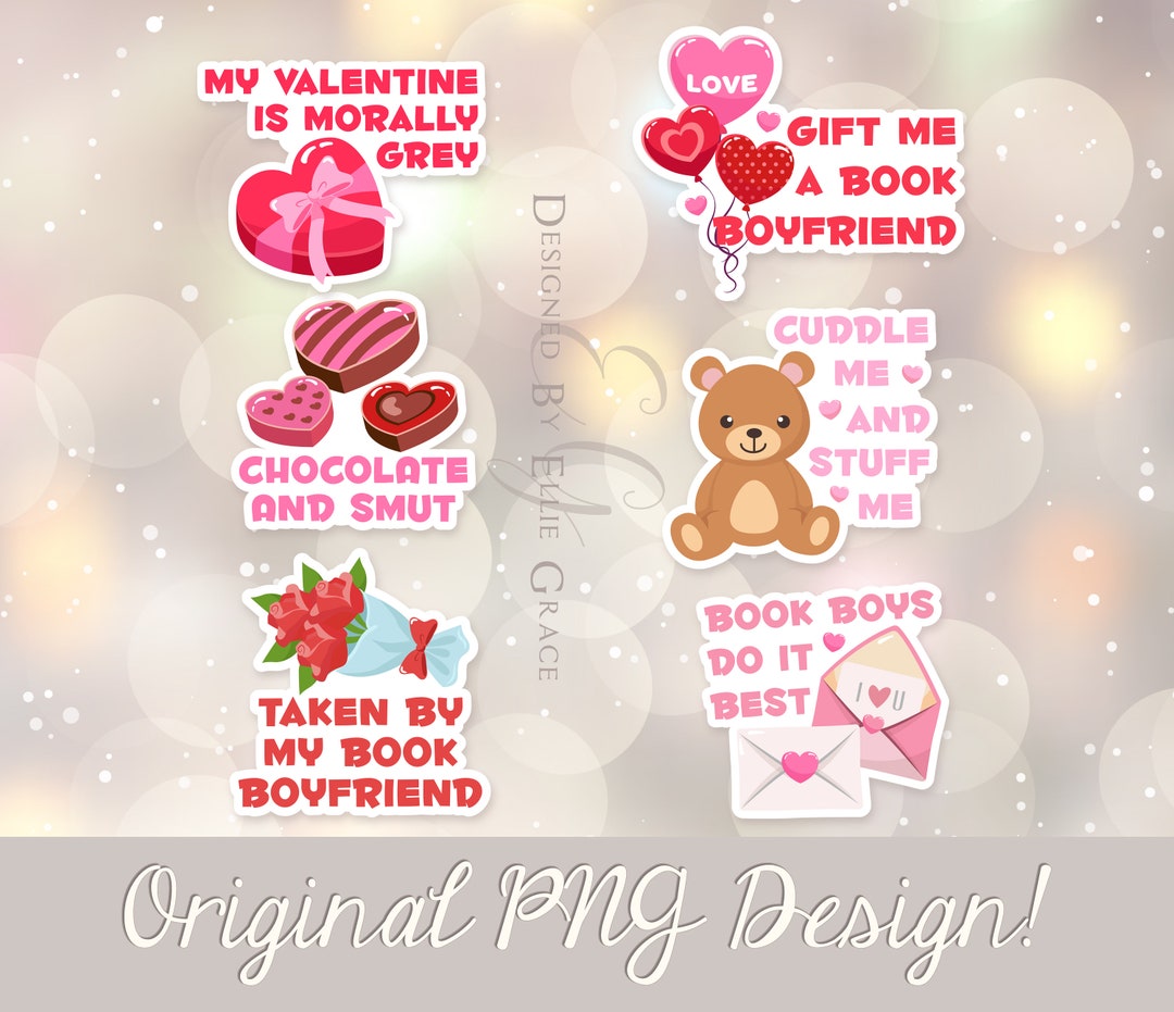 Book Valentine PNG, Digital Download, Sticker Design, Smut Sticker ...