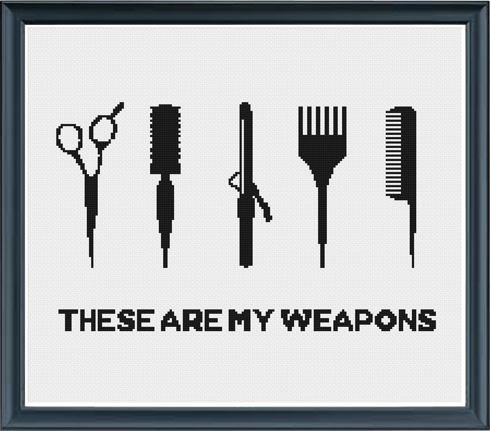 These Are My Weapons Cross Stitch Pattern / Instant Download PDF File ...