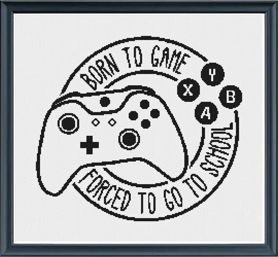 Xbox Cross Stitch Pattern/instant PDF Download/born to Game | Etsy