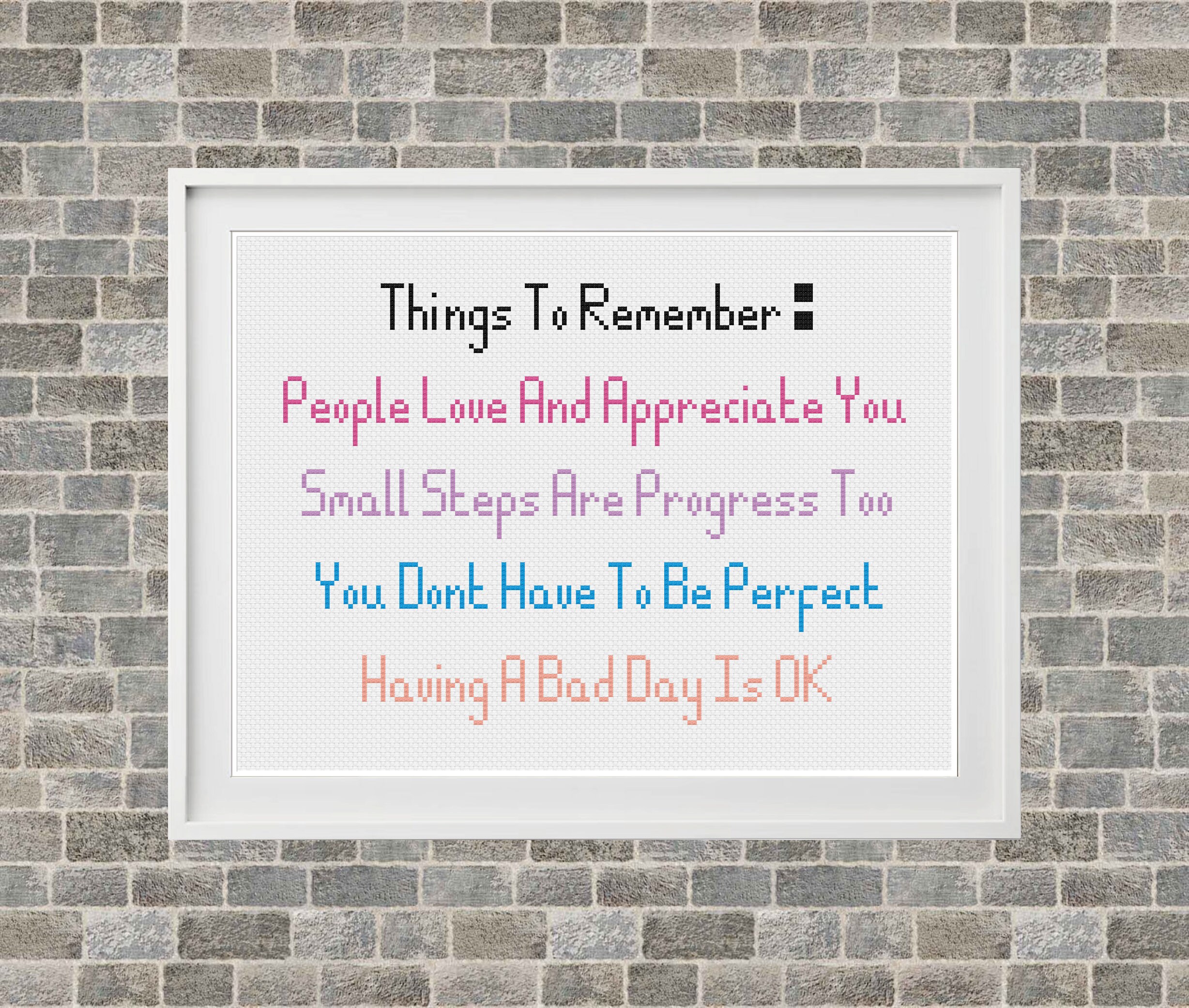 Quote Cross Stitch Pattern / Instant Download PDF File / Self ...