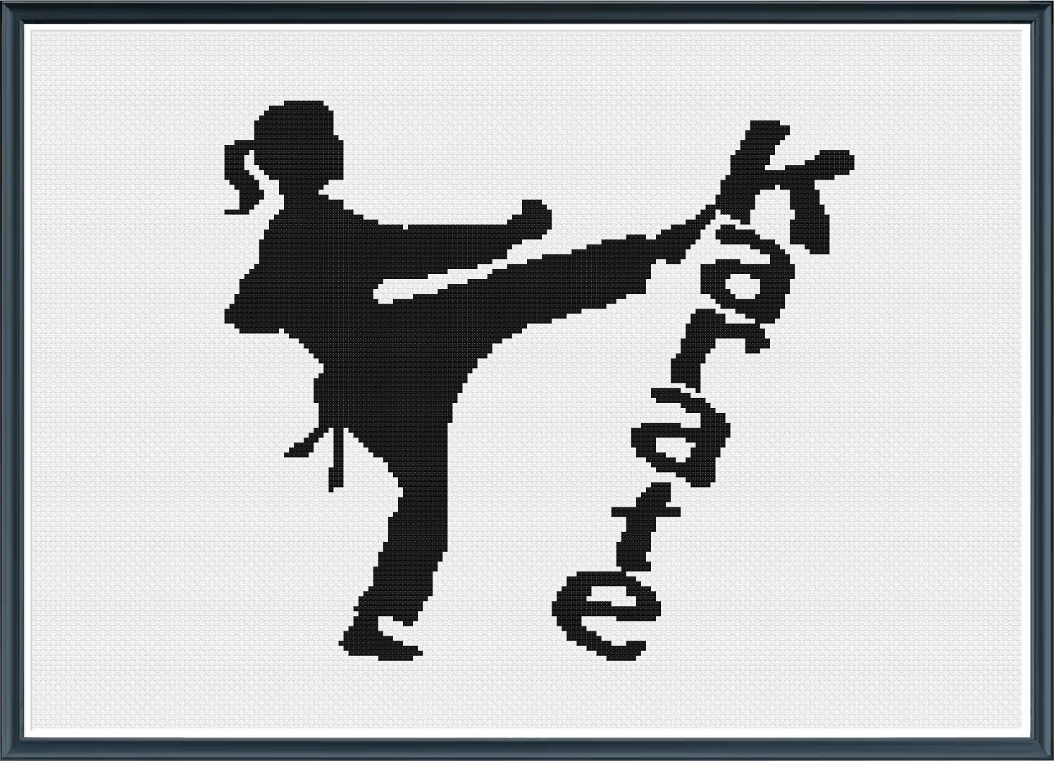Karate Cross Stitch Pattern/instant PDF Download/martial Arts - Etsy