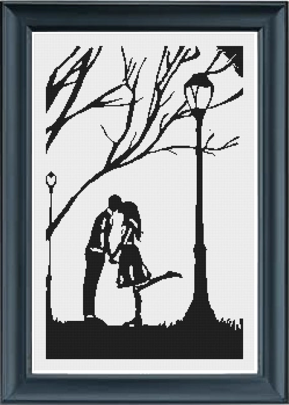 Couple Kiss Scene Cross Stitch Pattern / Instant Download PDF | Etsy UK