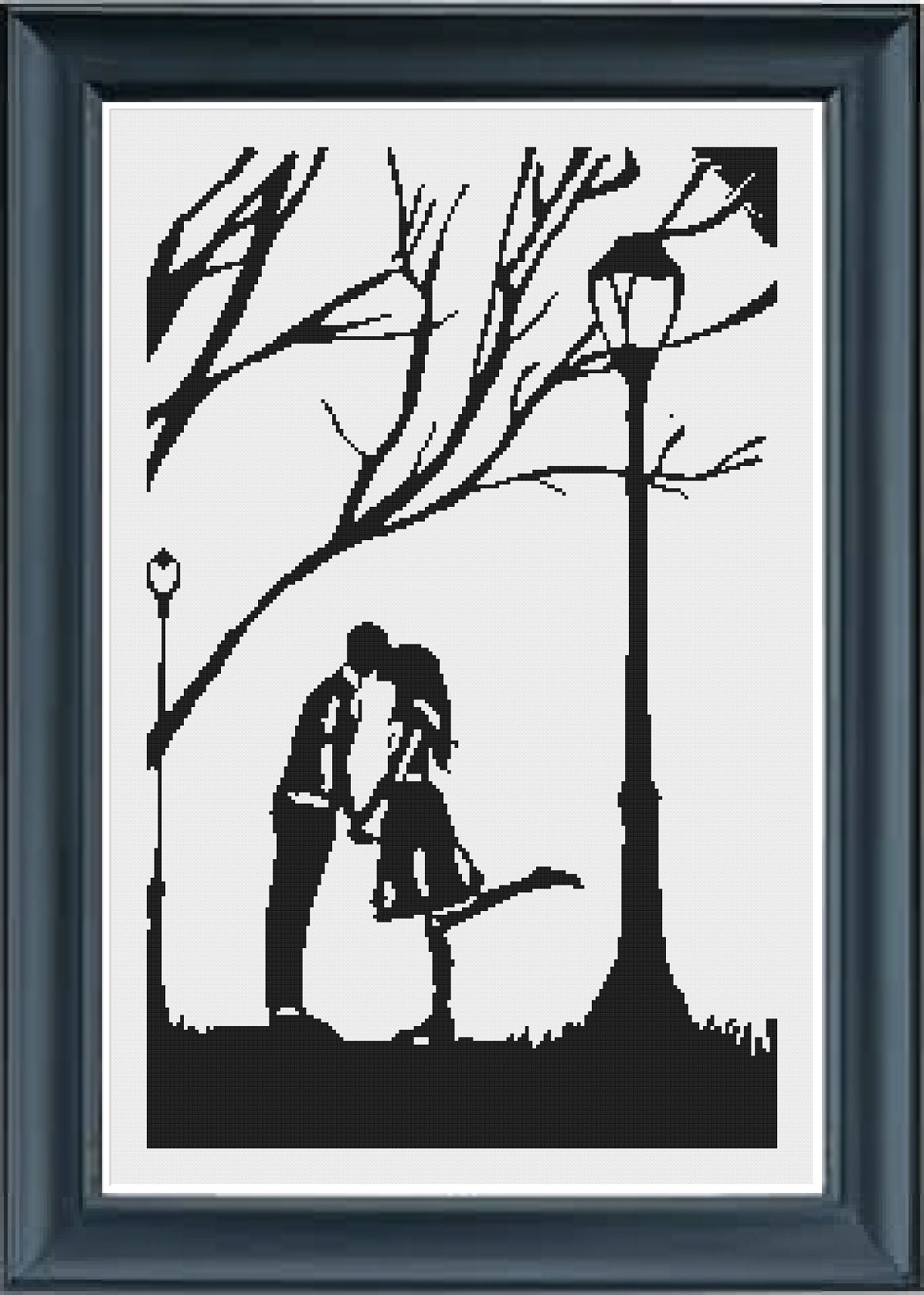 Couple Kiss Scene Cross Stitch Pattern / Instant Download PDF File ...