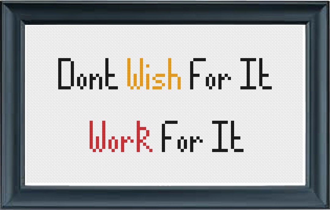 Quote Cross Stitch Pattern / Instant Download PDF File / Self ...