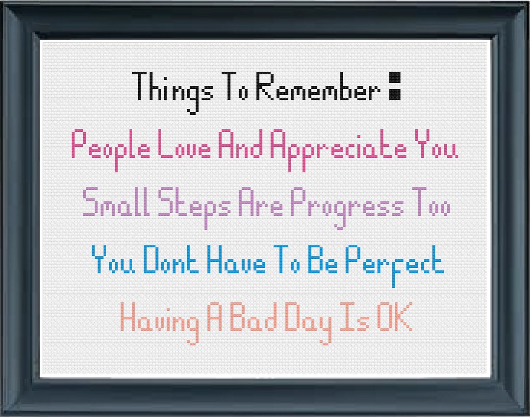 Quote Cross Stitch Pattern / Instant Download PDF File / Self ...