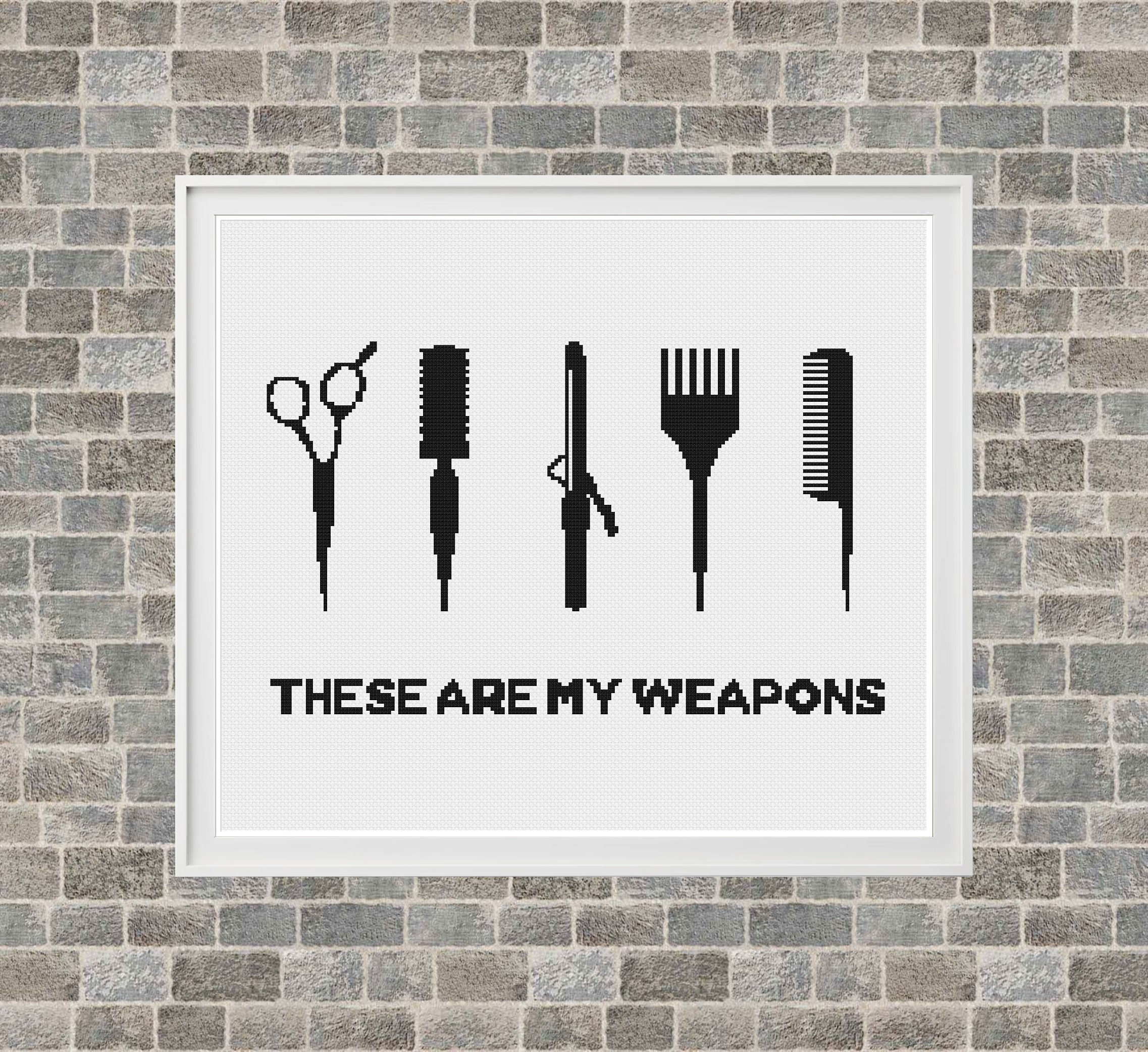 These Are My Weapons Cross Stitch Pattern / Instant Download PDF File ...
