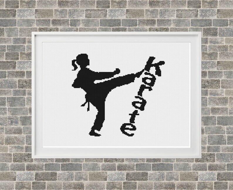 Karate Cross Stitch Pattern/instant PDF Download/martial Arts - Etsy