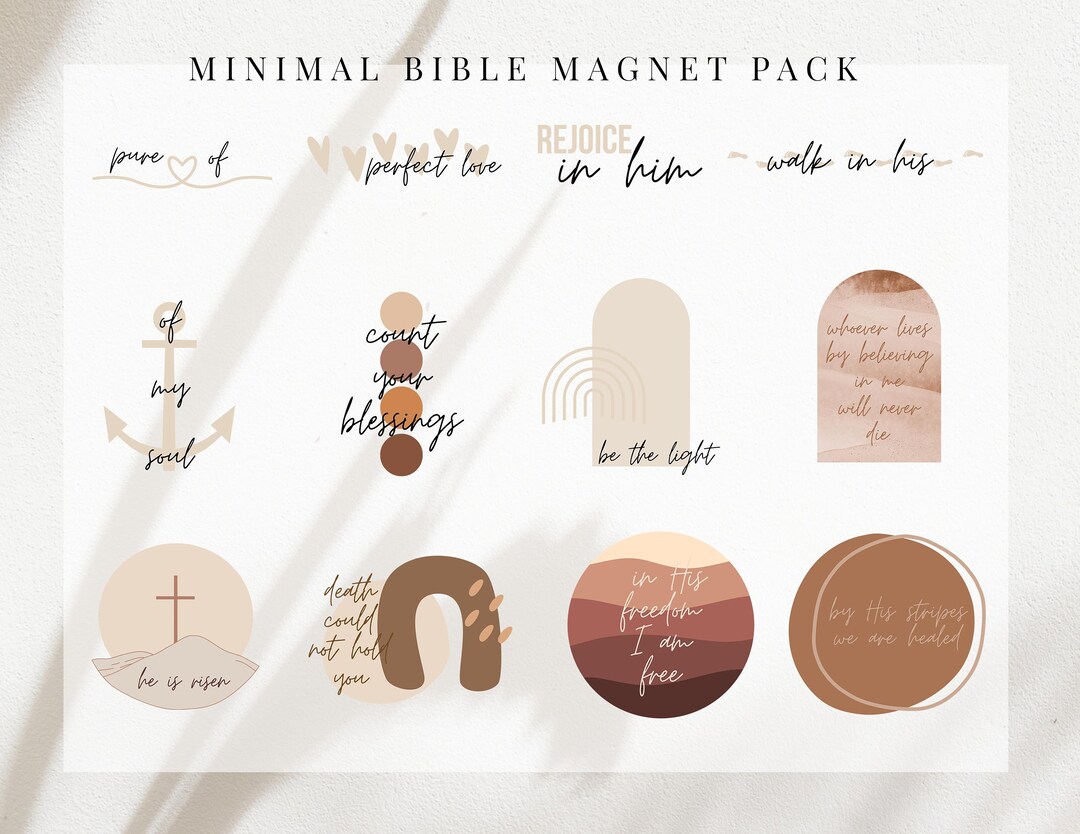 Minimal Bible Magnets, Bible Magnets, Magnets, Neutral Magnets, Magnet ...