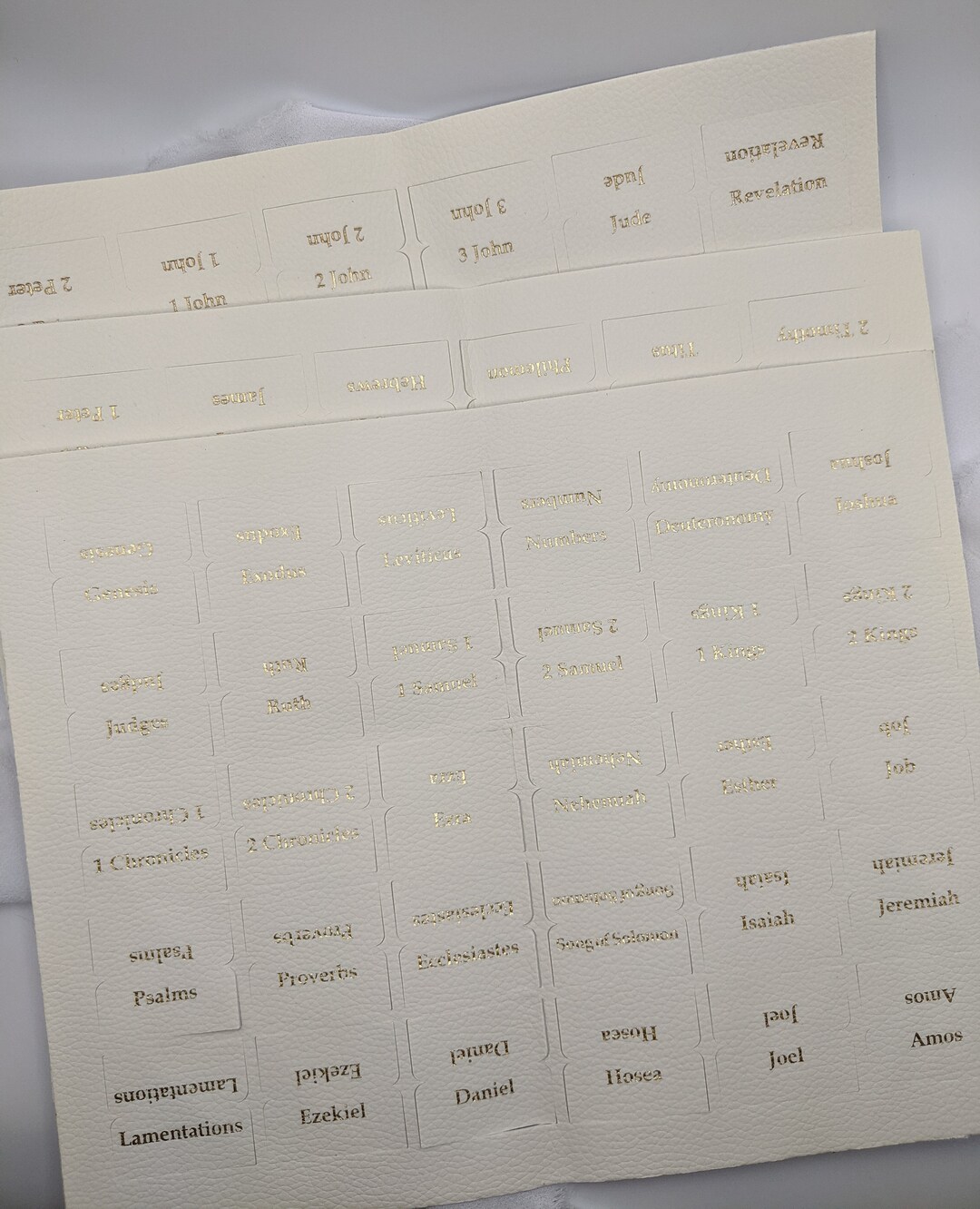 66 Faux-leather White Bible Tabs, Protestant / Lutheran Bible Tabs ...