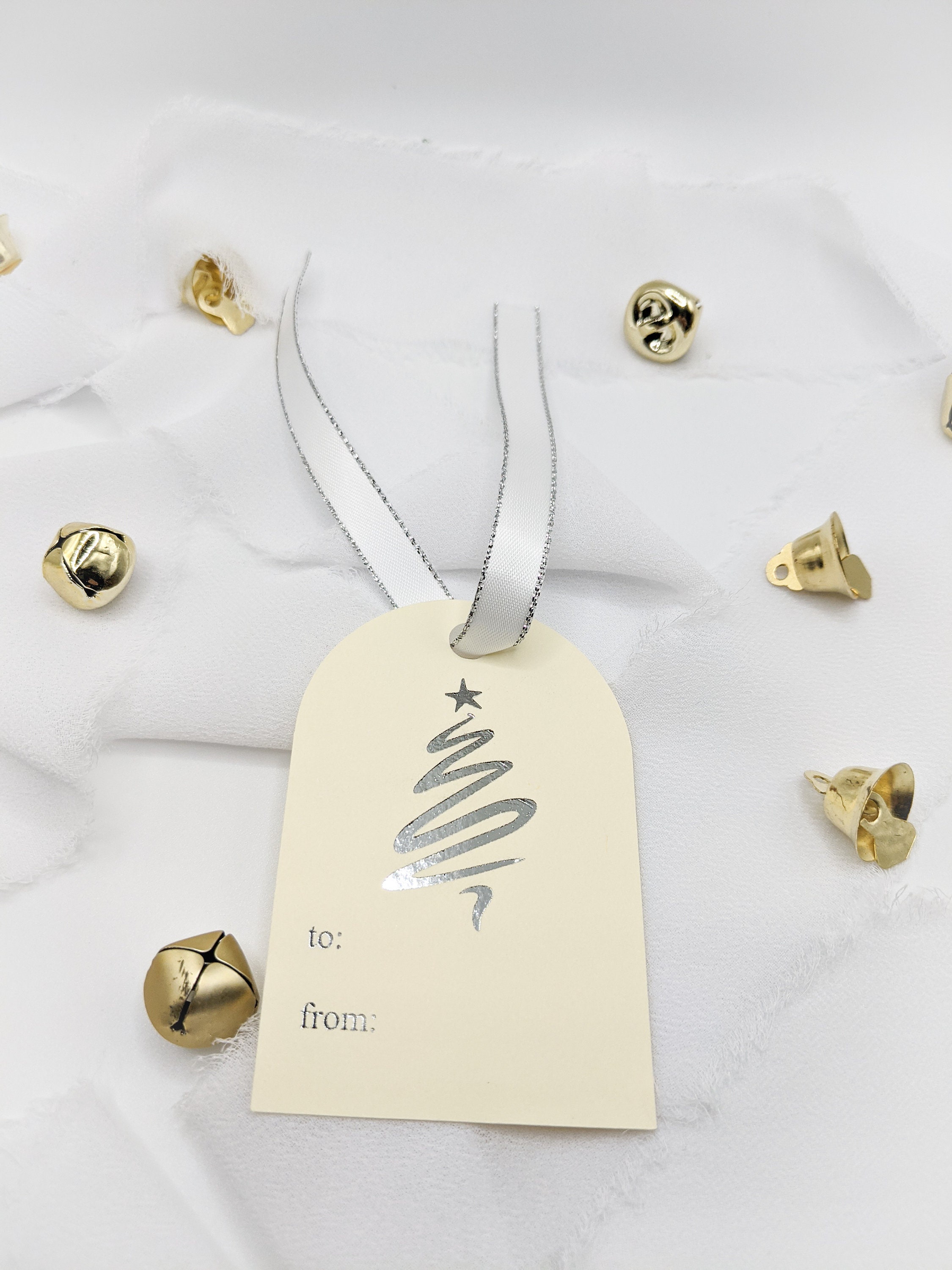 8-pack Christmas Gift Tags, Foil Tags, Silver Foil, Christmas Tags ...