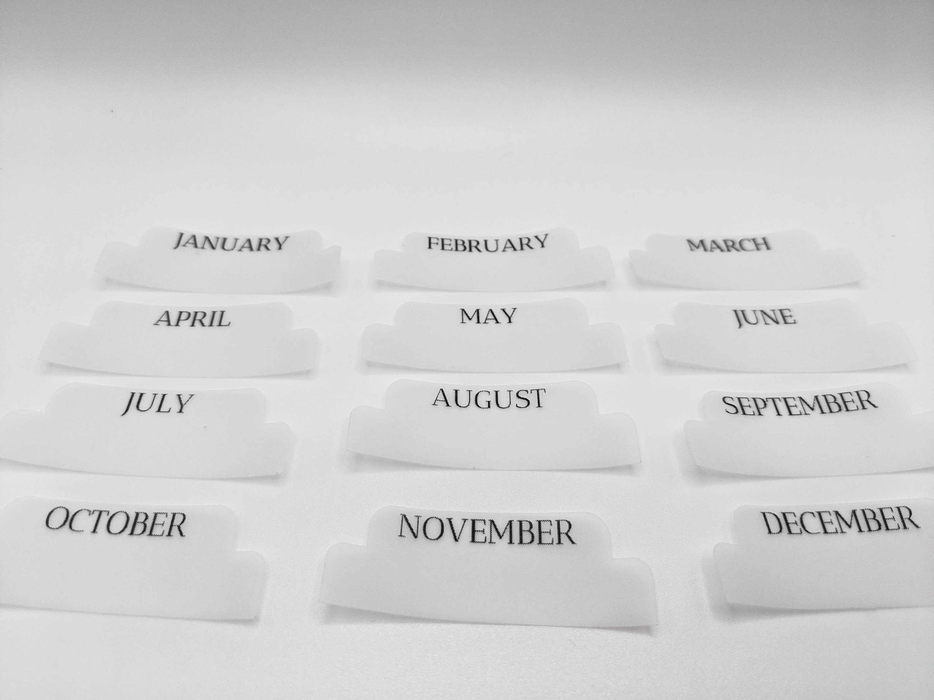 Vellum Monthly Tabs Minimal Monthly Tab Stickers Planner - Etsy