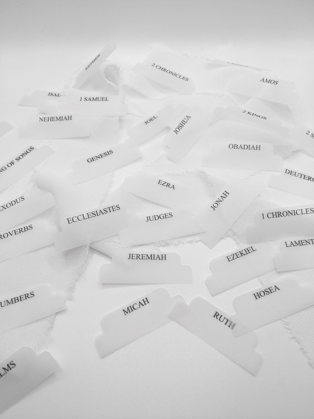 Vellum Bible Tabs: Minimalist Protestant/lutheran Index Stickers, 66 ...