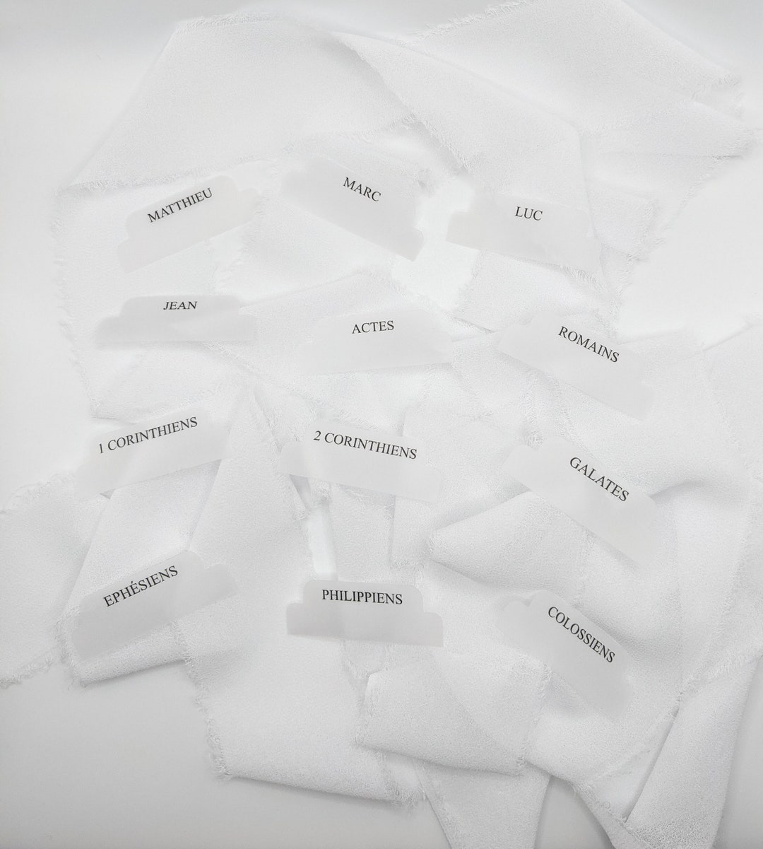 66 French Vellum Bible Tabs, Protestant / Lutheran Bible Tabs, Minimal ...