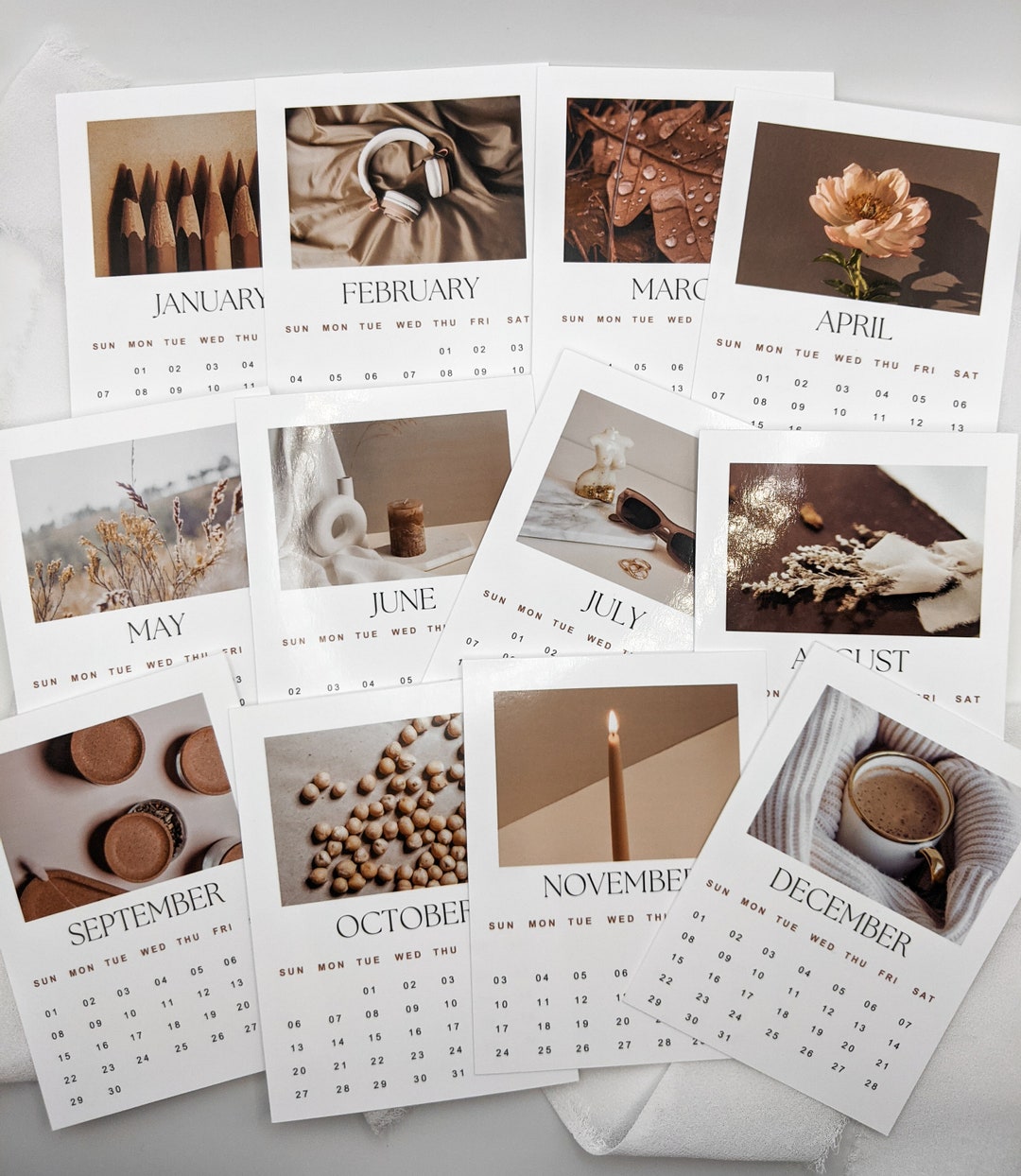 Polaroid Calendar, Calendar Month Polaroids, 2024, 2024 Calendar ...