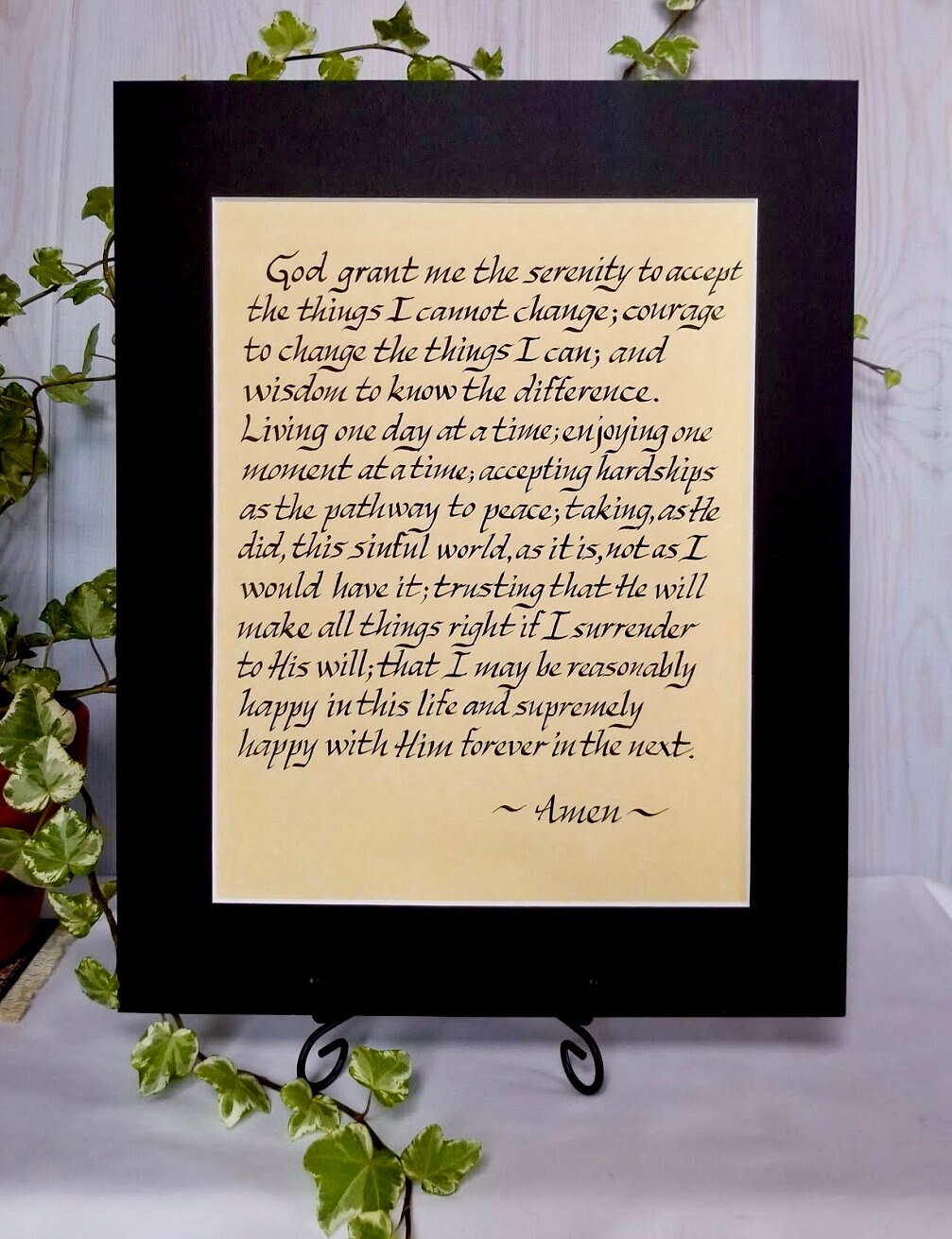 Serenity Prayer Full Long Version Calligraphy Print 11 X 14 - Etsy