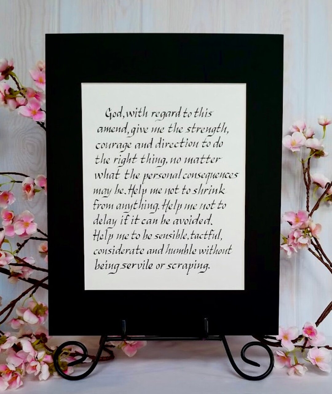 Ninth Step Prayer Calligraphy Print 11” X 14” - Etsy