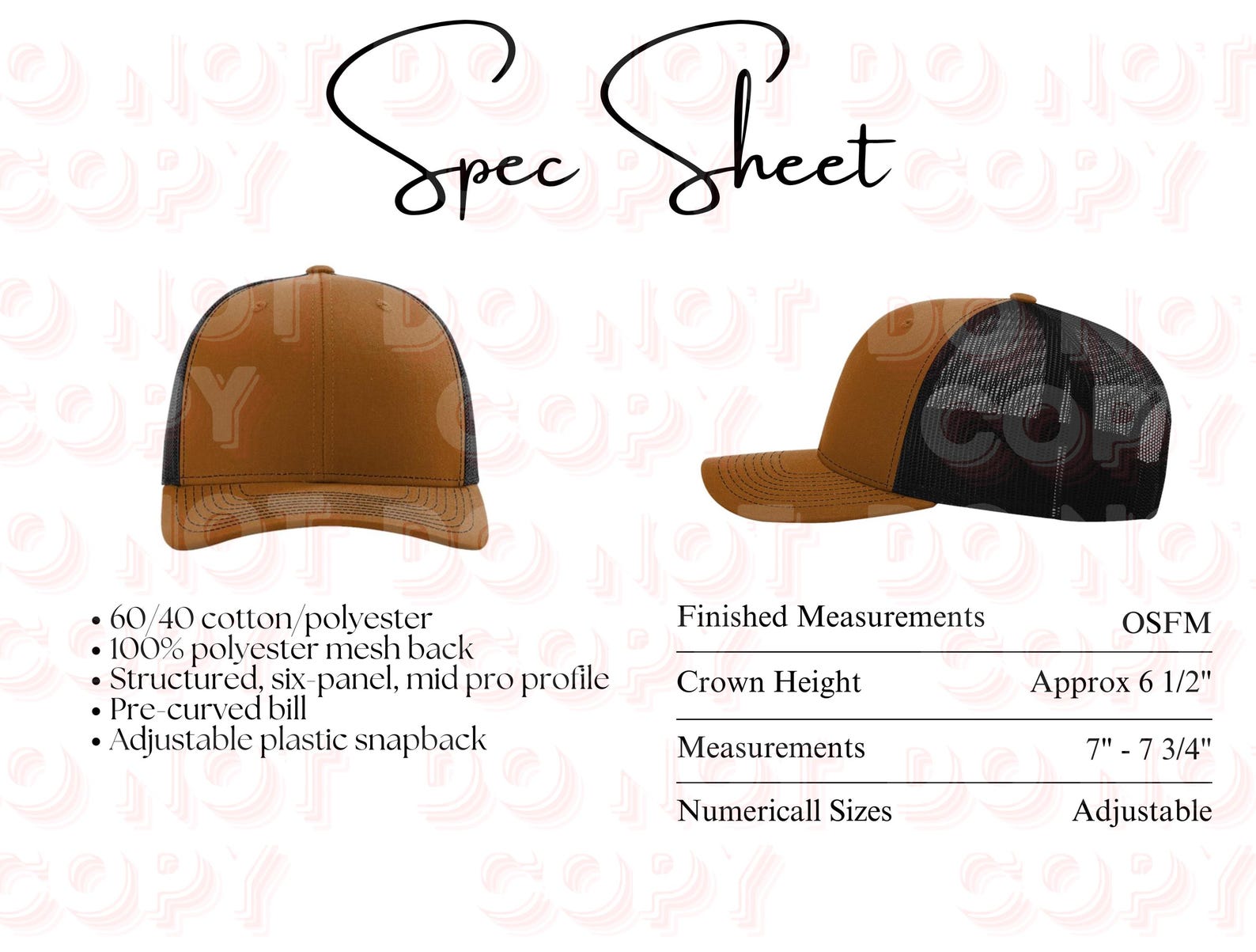 Canva Edit - Richardson 112 Snapback Hat Color Chart - Richardson Hat ...