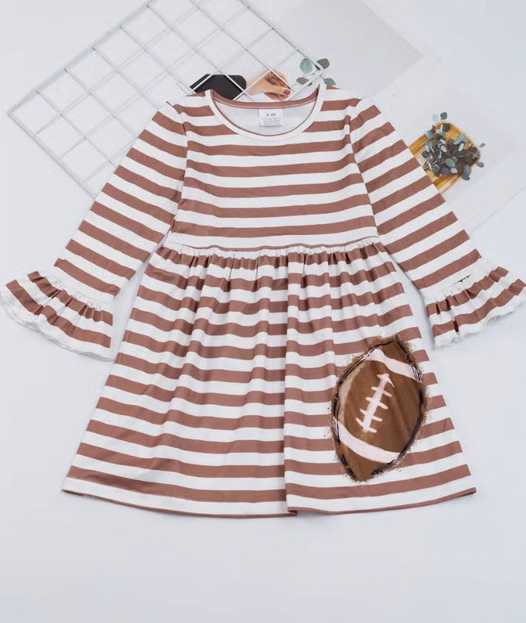 Football Ruffle Dress, Girls Football Dress, Game Day Dress - Etsy