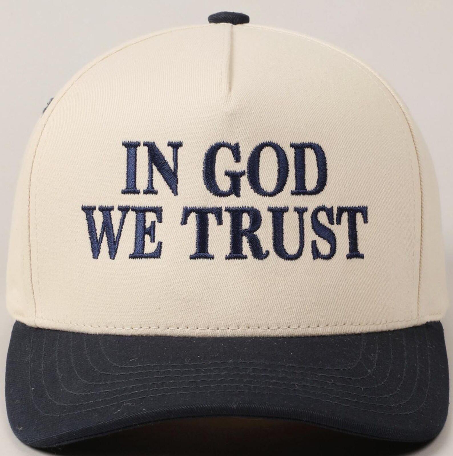 In God We Trust Embroidered Two-tone Canvas Trucker Hat, in God We ...