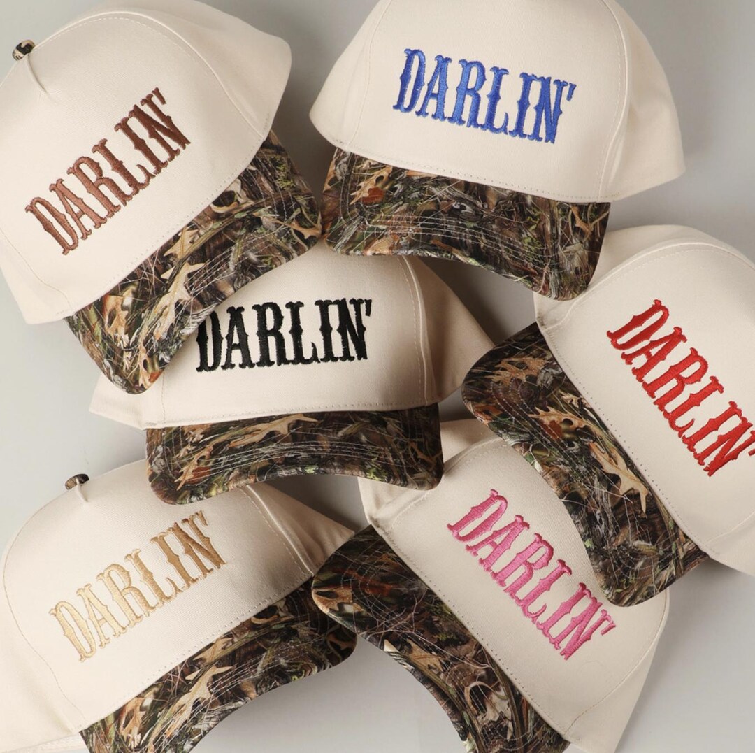 Realtree Camouflage Darlin' Embroidery Trucker Hat, DARLIN' Cap, Camo ...