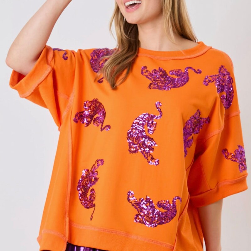 Sequin Tiger Shirt - Etsy