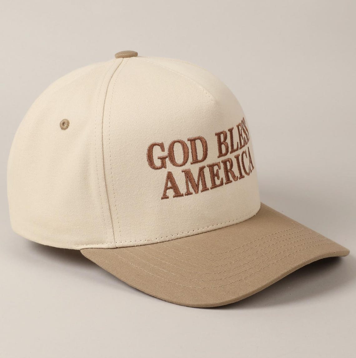 God Bless America Embroidered Two-tone Canvas Trucker Hat, God Bless ...