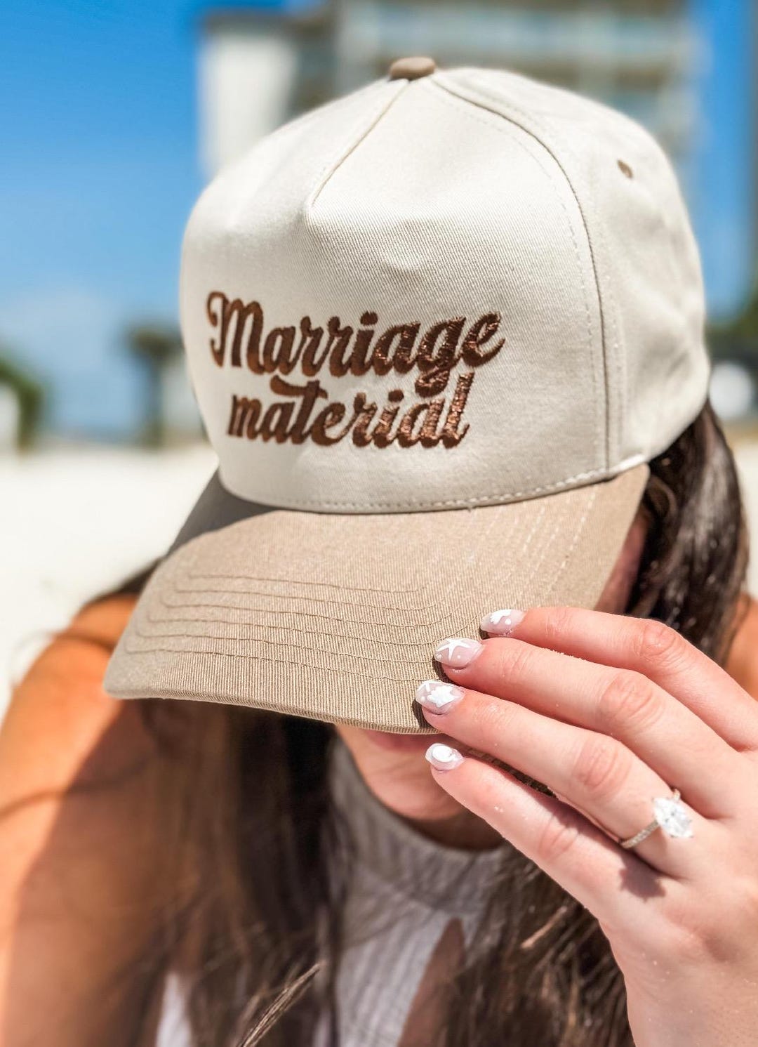 Marriage Material Two Tone Trucker Hat, Marriage Material Cap, Marriage ...