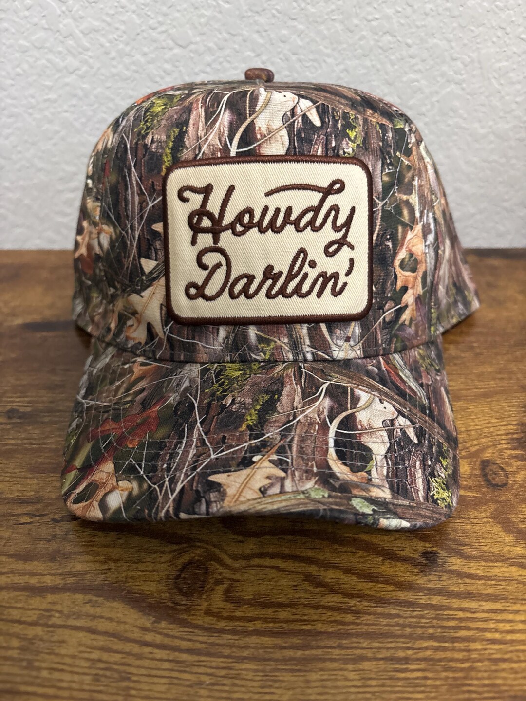 Howdy Darlin' Embroidery Patch Camo Trucker Hat, Howdy Darlin' Cap ...
