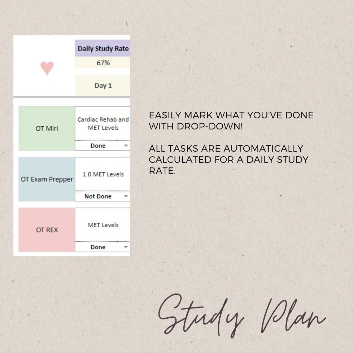 NBCOT Exam - Study Plan (OT Edition) - Etsy