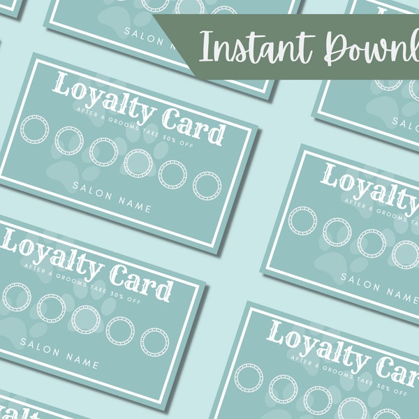 Dog Grooming Loyalty Cards - Etsy Canada