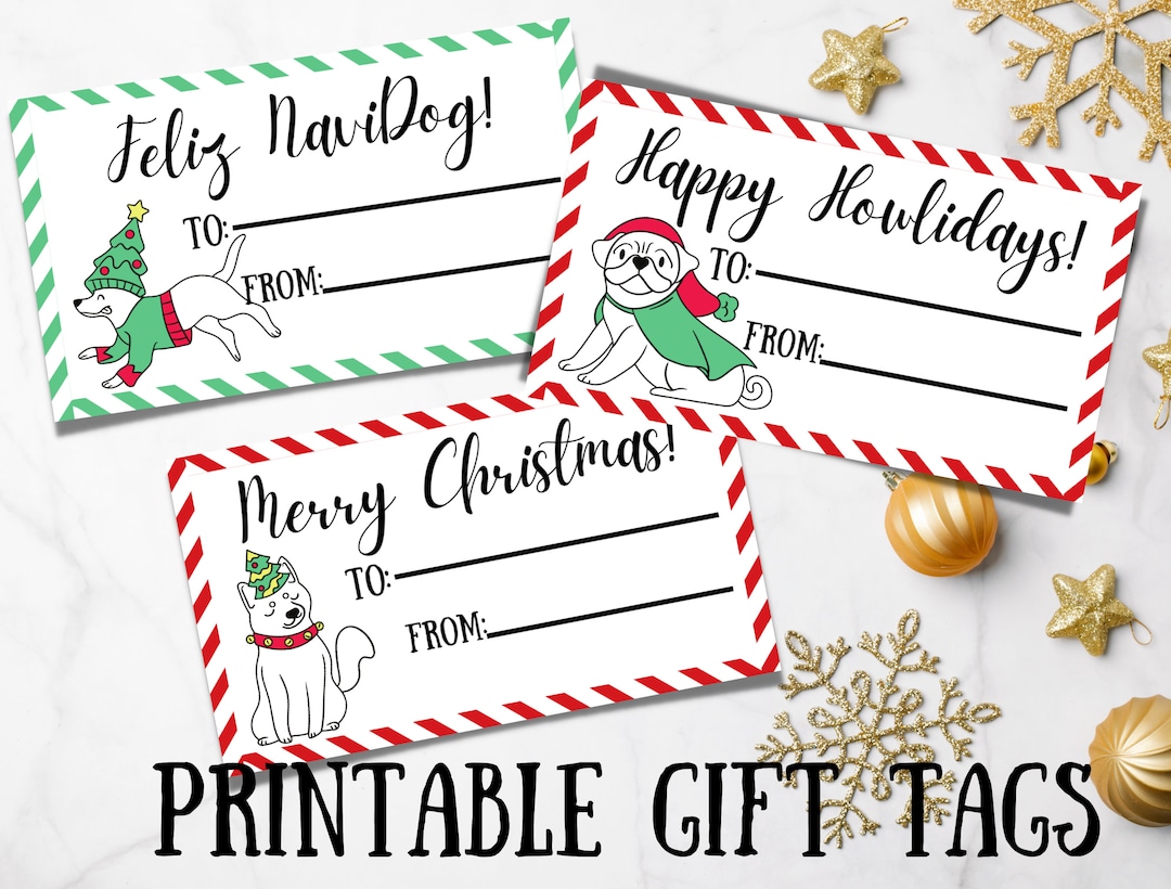 Printable Gift Tags Print and Cut Out Happy Howlidays - Etsy