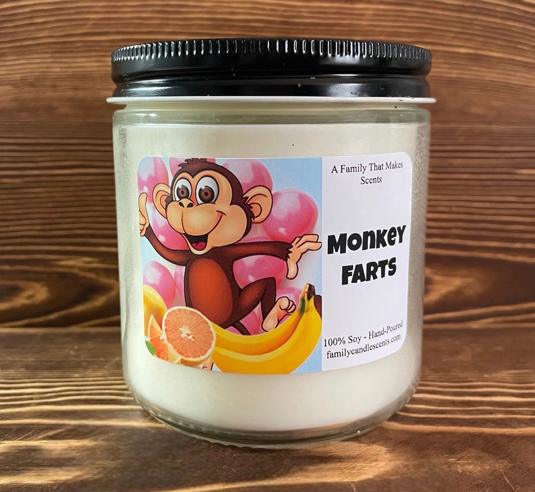 Monkey Farts Hand-poured Natural Soy Wax Candle - 100% Natural Soy ...