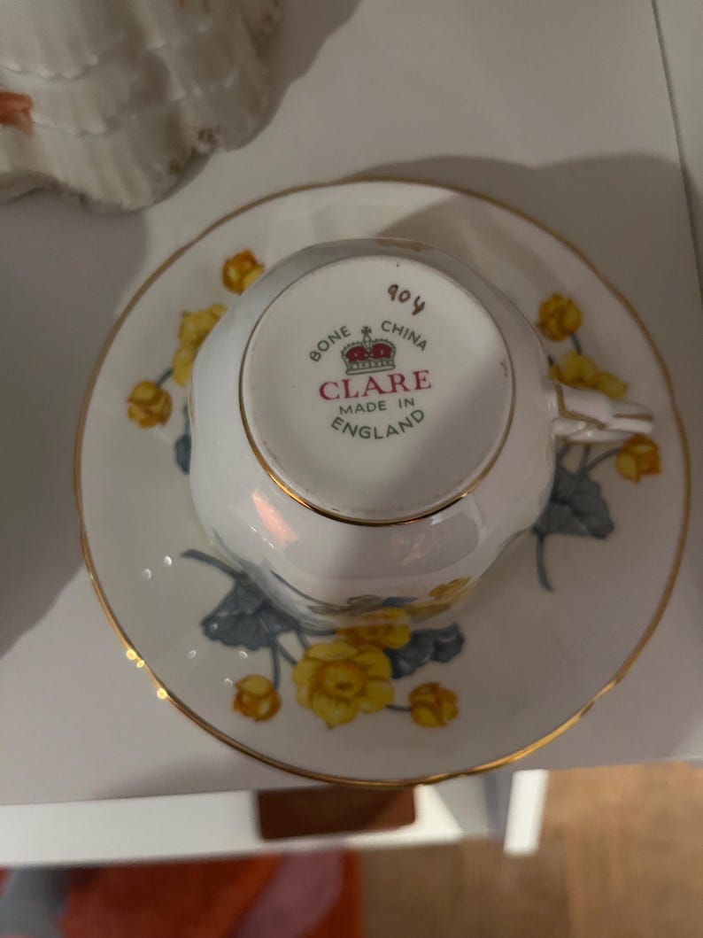 Clare Bone China Tea/coffee Cup and Saucer Made in England - Etsy