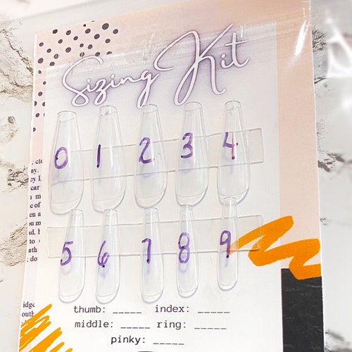 Nail Sizing Kit Press on Nail Sizing Kit Press on Nails - Etsy