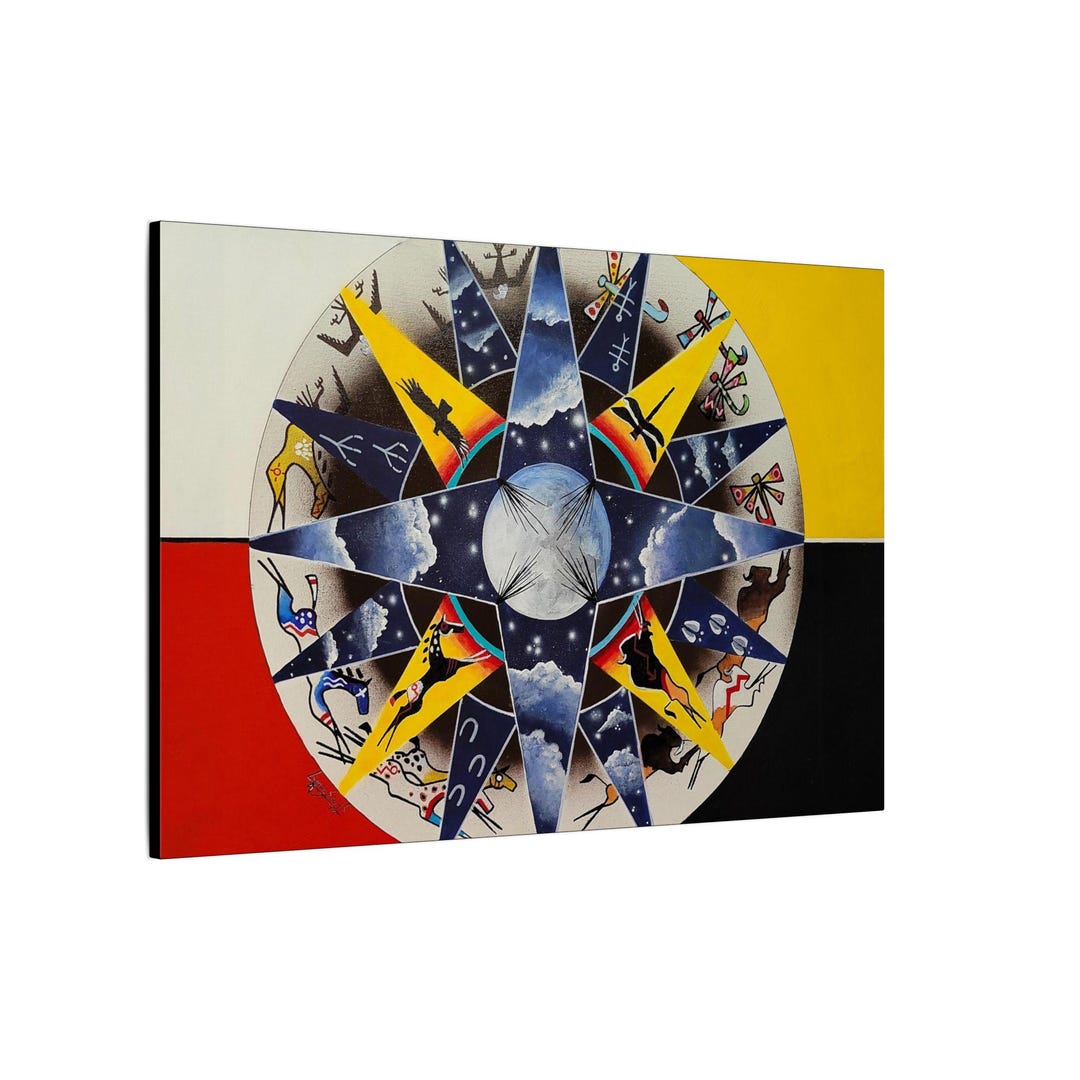 Star Nations 30x20 Native American Clans Black White Yellow Red, Multi ...