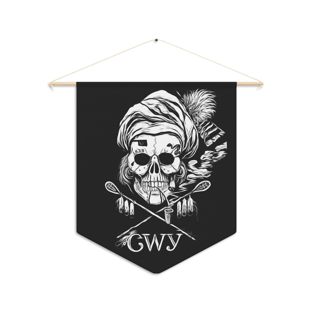 Cherokee Jack Pennant, Cherokee Skull Creation, Native American Banner ...