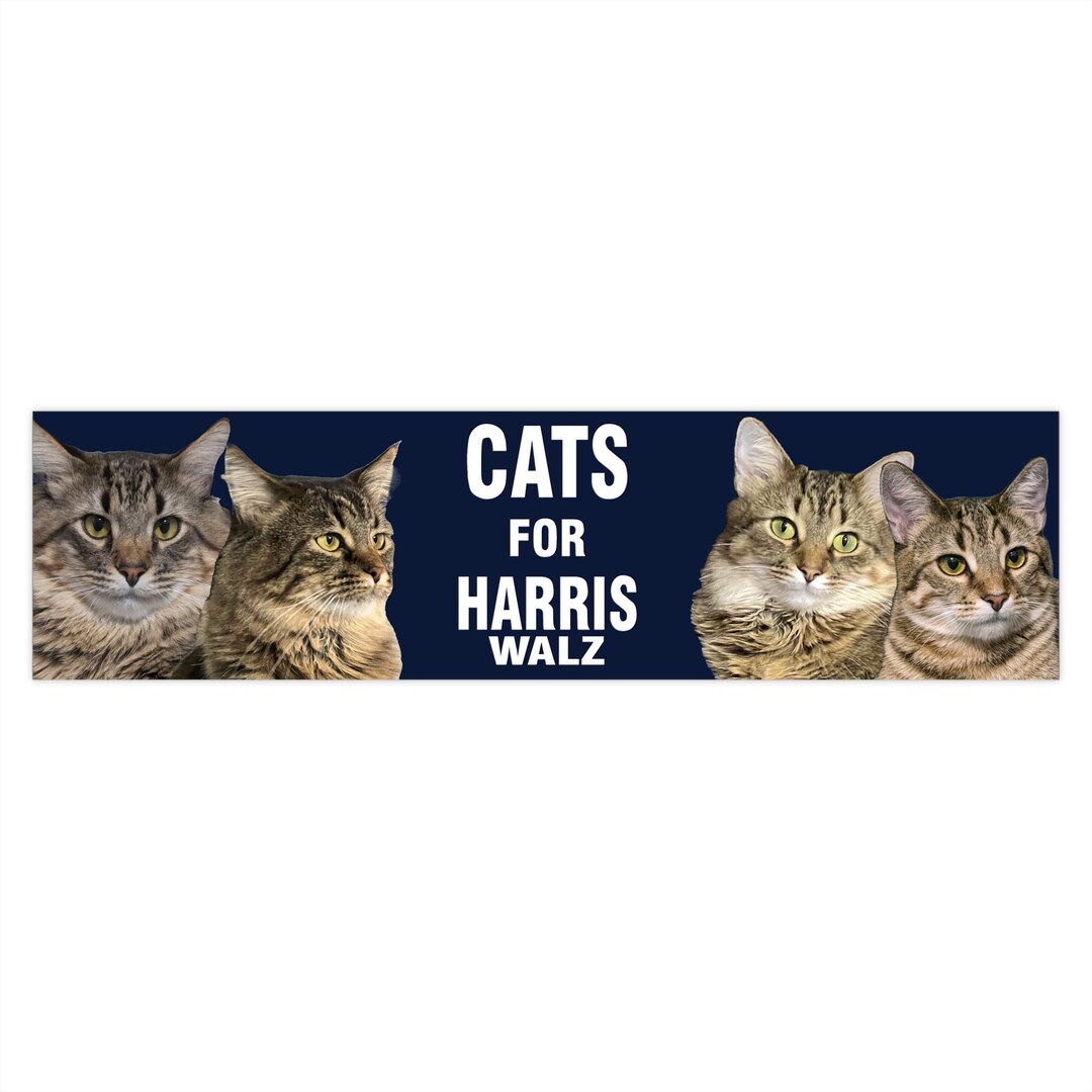 Cats for Harris-walz Bumper Sticker - Etsy