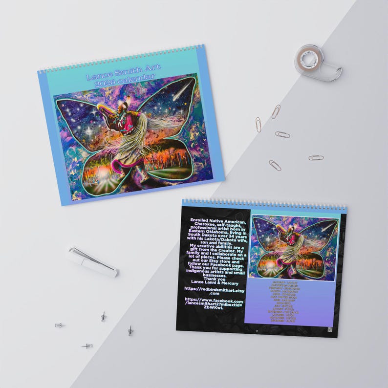 Lance Smith Native American Art 2026 Wall Calendar - Etsy