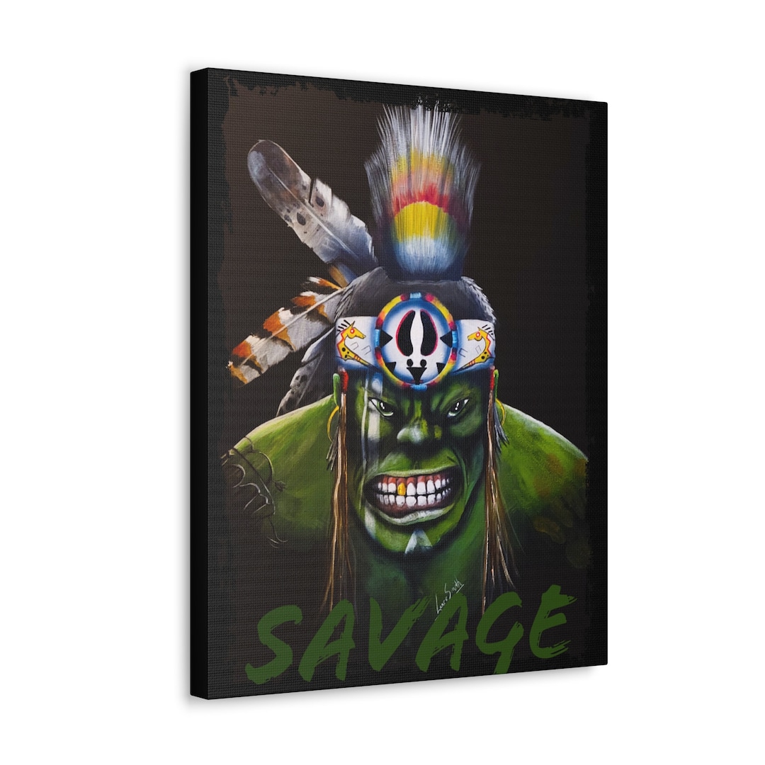 Native Hulk Savage 16x20 Canvas Gallery Wraps - Etsy