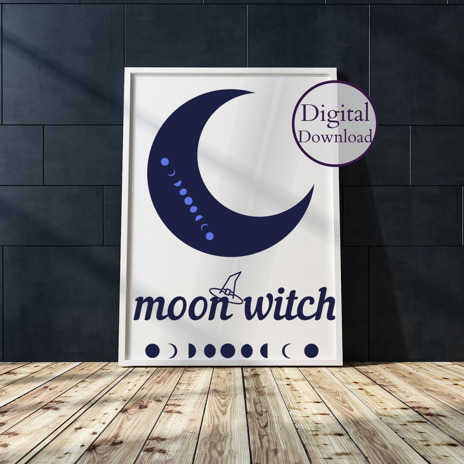 Moon Witch Wall Art Digital Download - Etsy