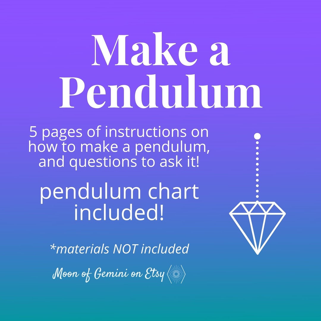 How to Make a Pendulum - Downloadable Instructions - Etsy