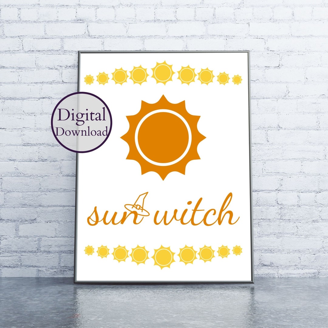 Sun Witch Wall Art Digital Download - Etsy