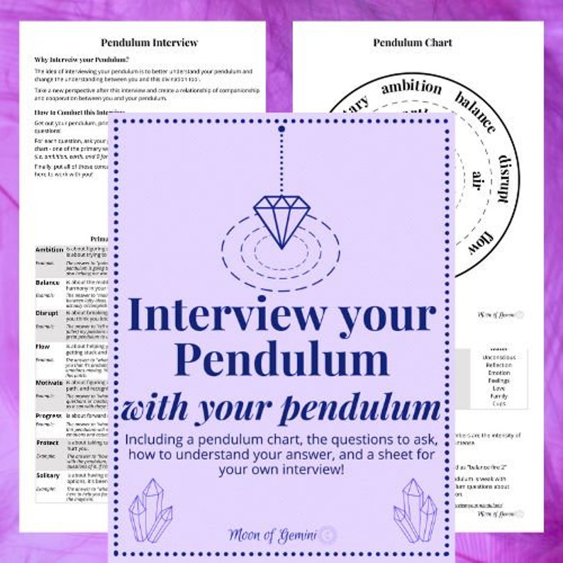 Pendulum Interview Chart and Workbook - Etsy