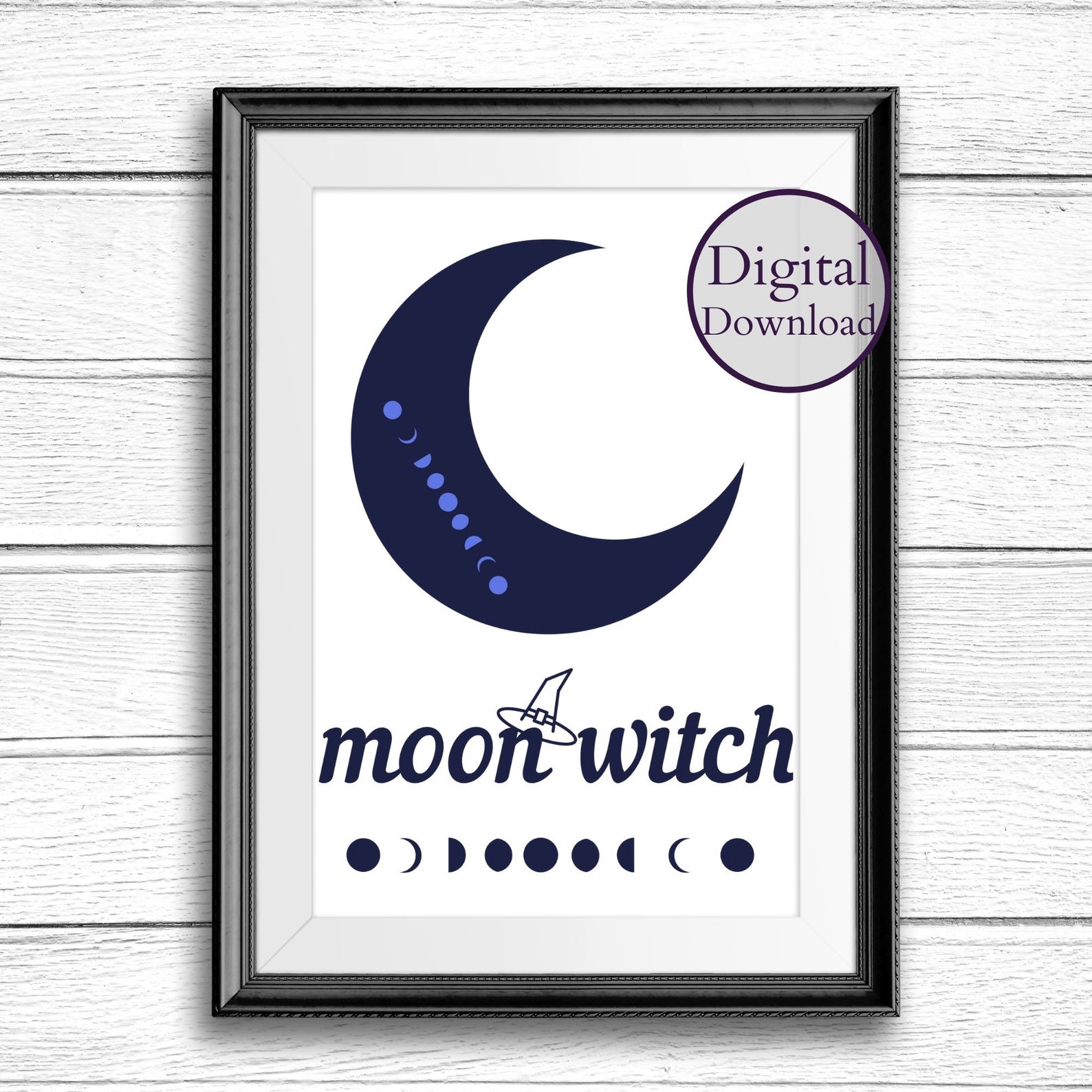Moon Witch Wall Art Digital Download - Etsy